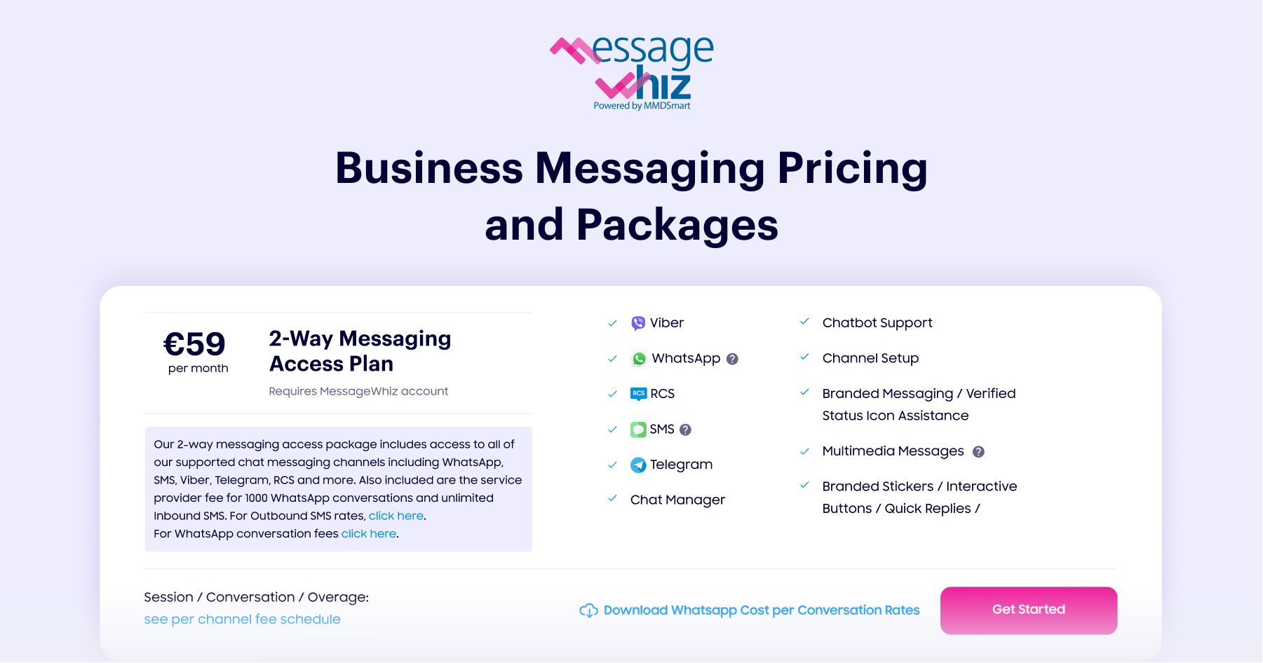Business SMS Rates & Pricing Calculator | MessageWhiz
